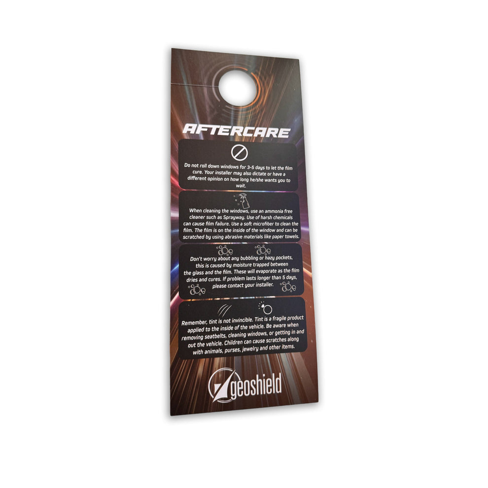 Auto Warranty Hang Tags (50 Pack) – Geoshield Window Films